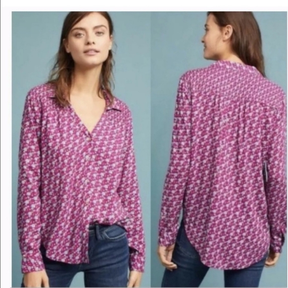 Maeve | Tops | Maeve Emory Pink Button Down | Poshmark